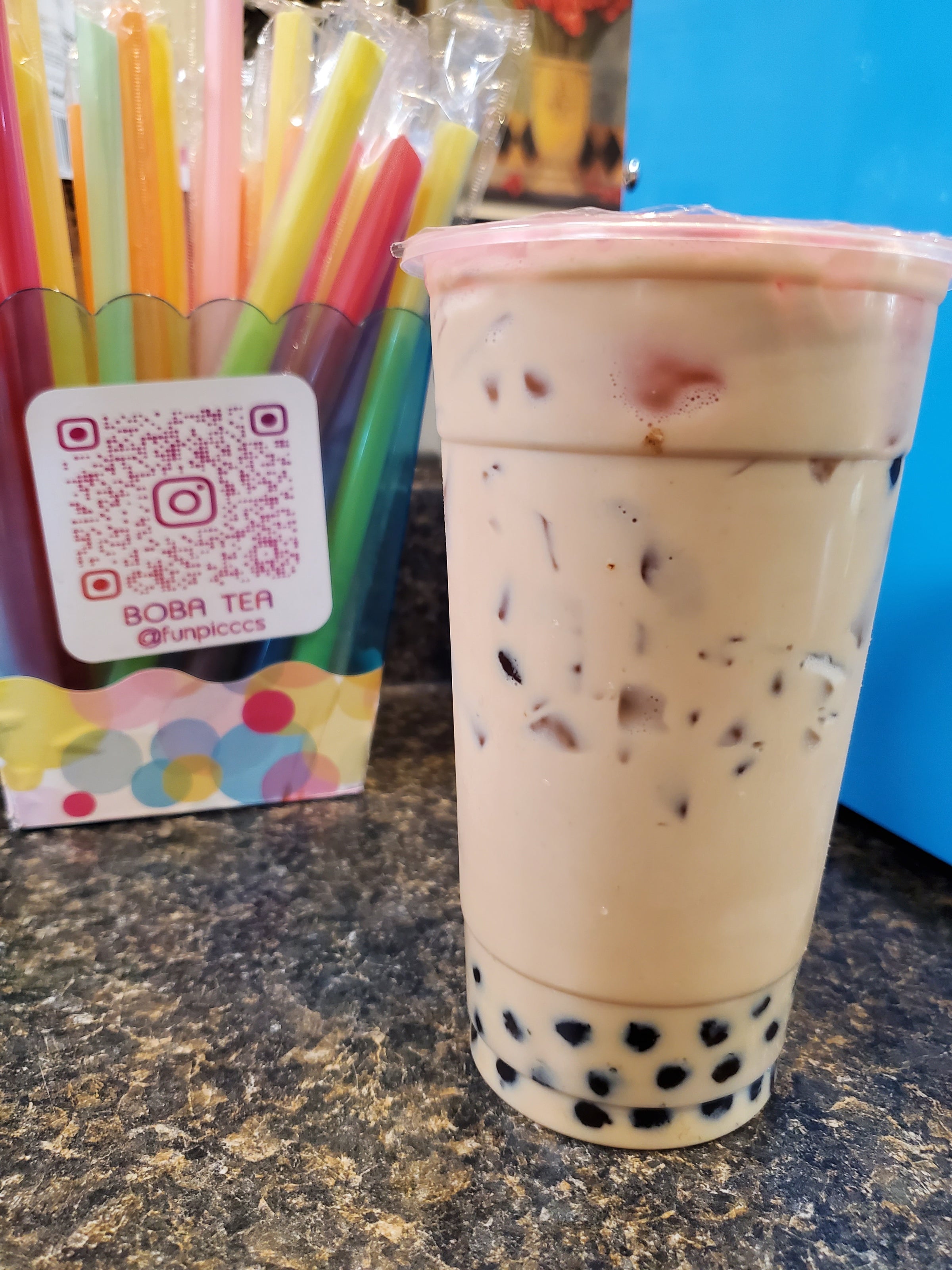 vanilla latte bubble tea